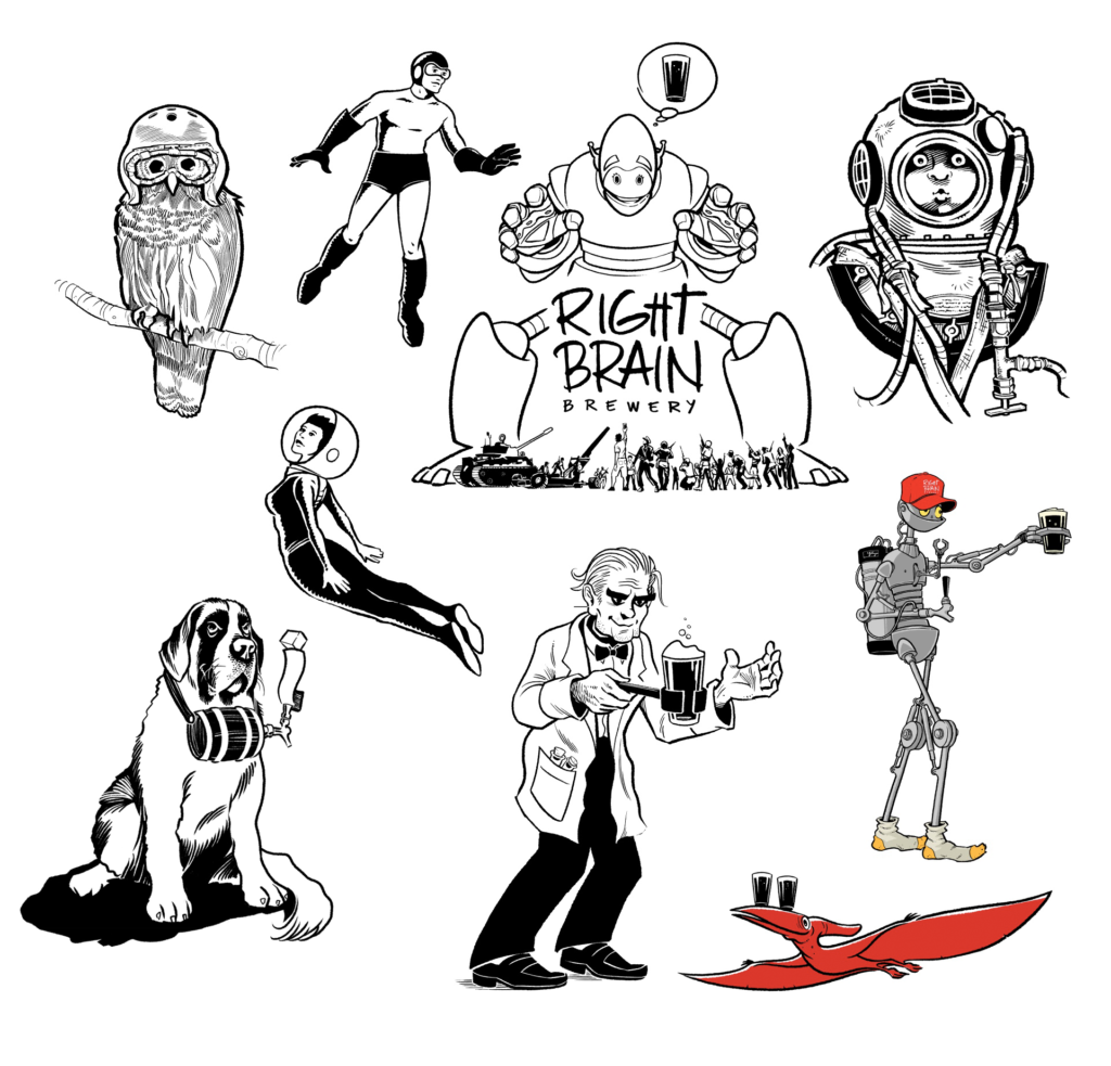Right Brain Brewery Logo & Rebrand - Andy Tyra